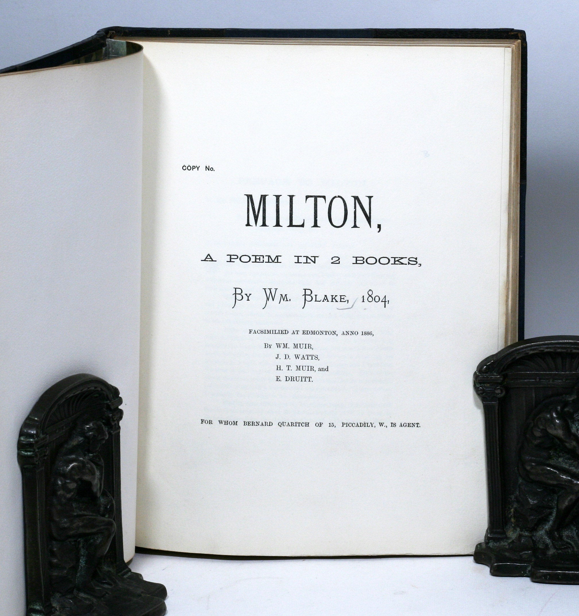 Milton. A Poem in 2 Books | WILLIAM BLAKE | William Muir Facsimile Edition